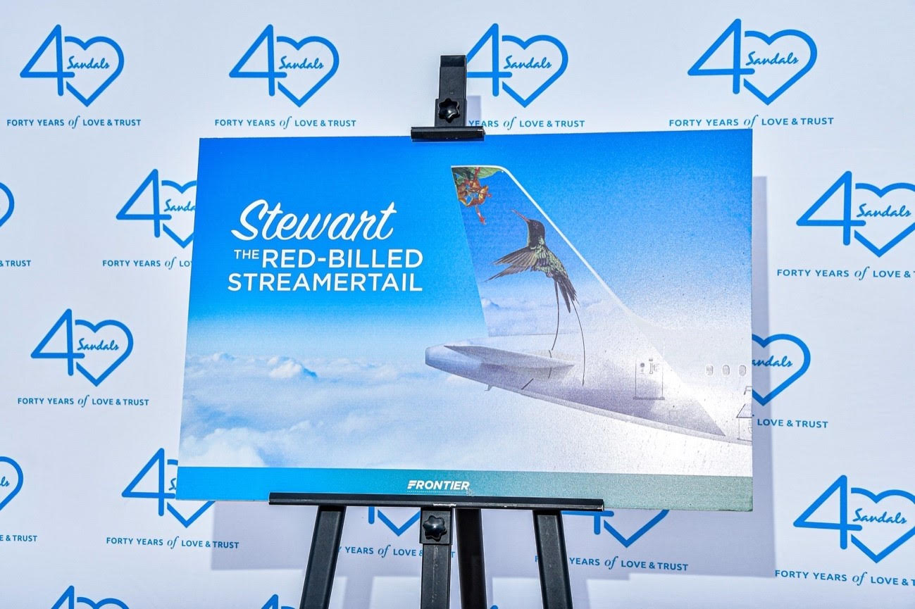 FRONTIER AIRLINES HONORS SANDALS RESORTS FOUNDER GORDON “BUTCH” STEWART ...
